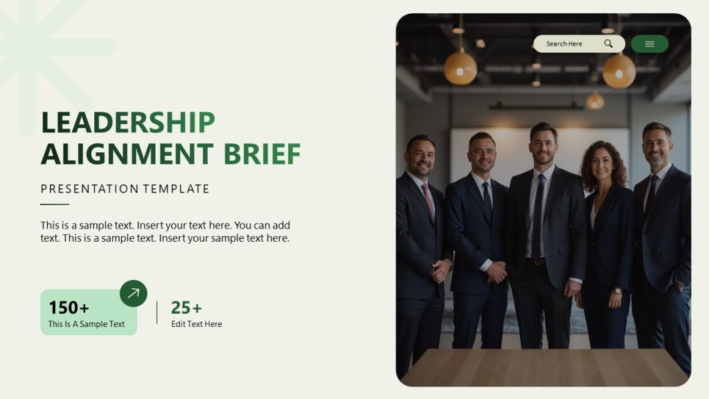 Leadership Alignment Brief Template - Cover Slide - SlideModel