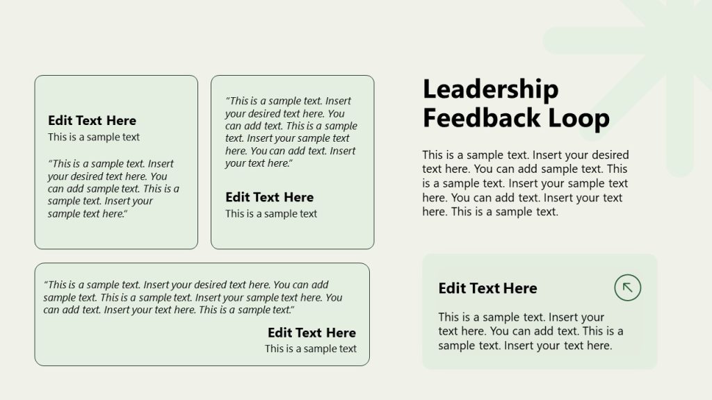 Leadership Feedback Loop Slide with Multiple Blocks - SlideModel