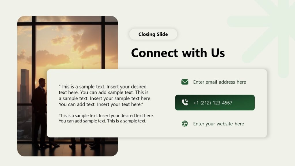 Connect with Us Slide for Business Presentation - SlideModel