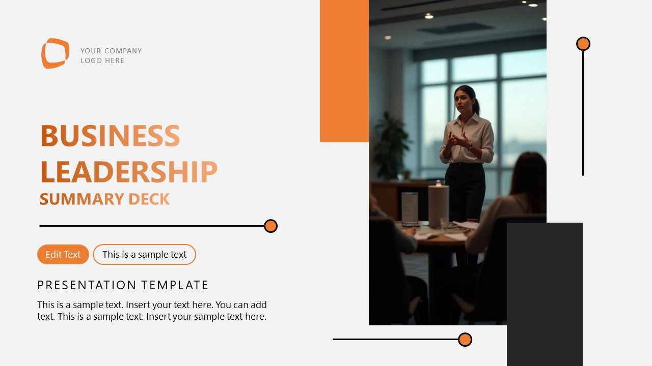 Cover Slide - Business Leadership Summary Deck PPT Template - SlideModel