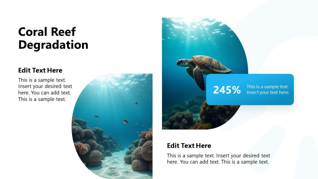 Coral Reef Degradation PPT Slide with Relevant Images - SlideModel