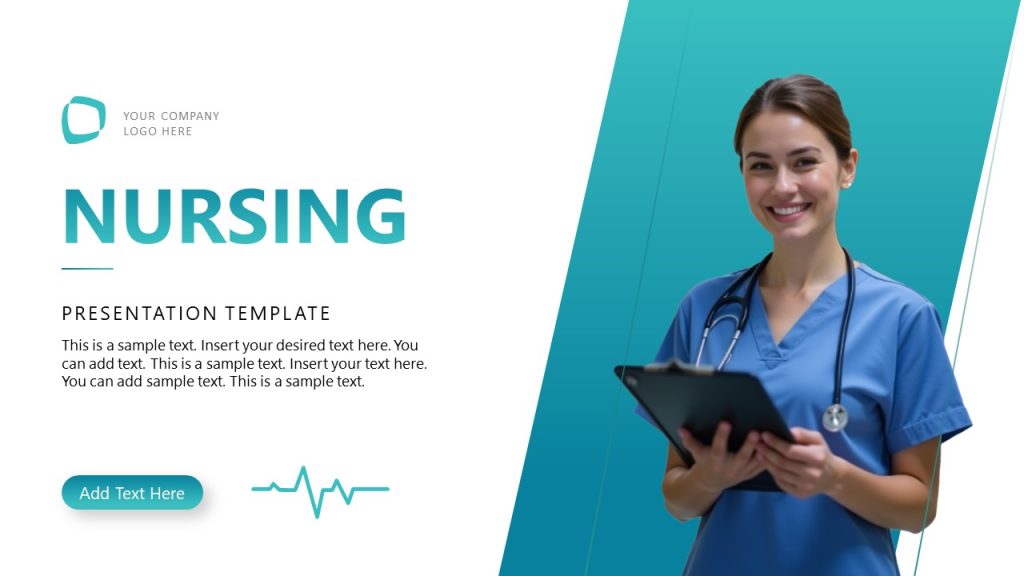 Editable Nursing PPT Template - Cover Slide - SlideModel