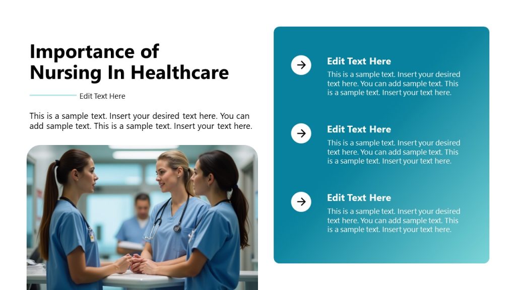 Importance of Nursing in Healthcare Slide - SlideModel