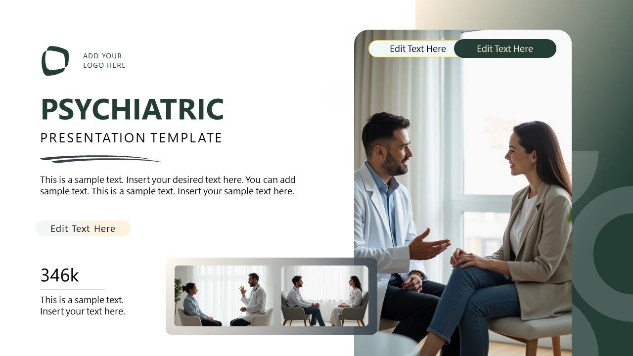 Psychiatric PPT Template - Cover Slide - SlideModel