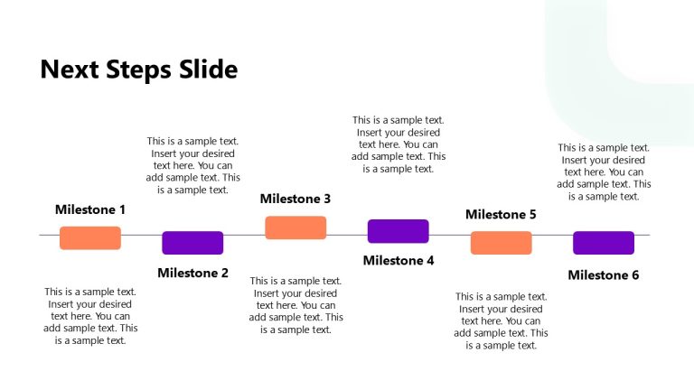 Next Steps Slide with Milestones Diagram - Business Deal Template ...