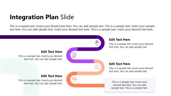 Integration Plan Slide with Curved Line Diagram - SlideModel