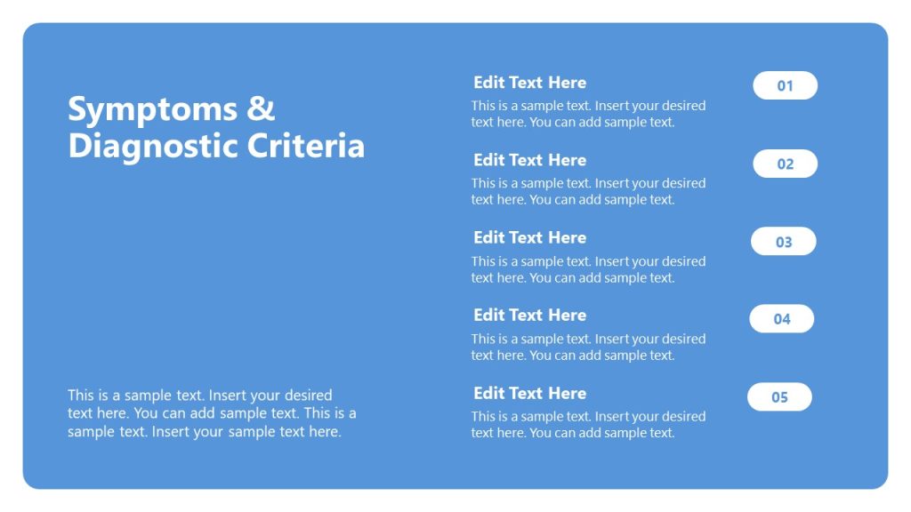 Editable Symptoms & Diagnostic Criteria Slide for ADHD Template ...