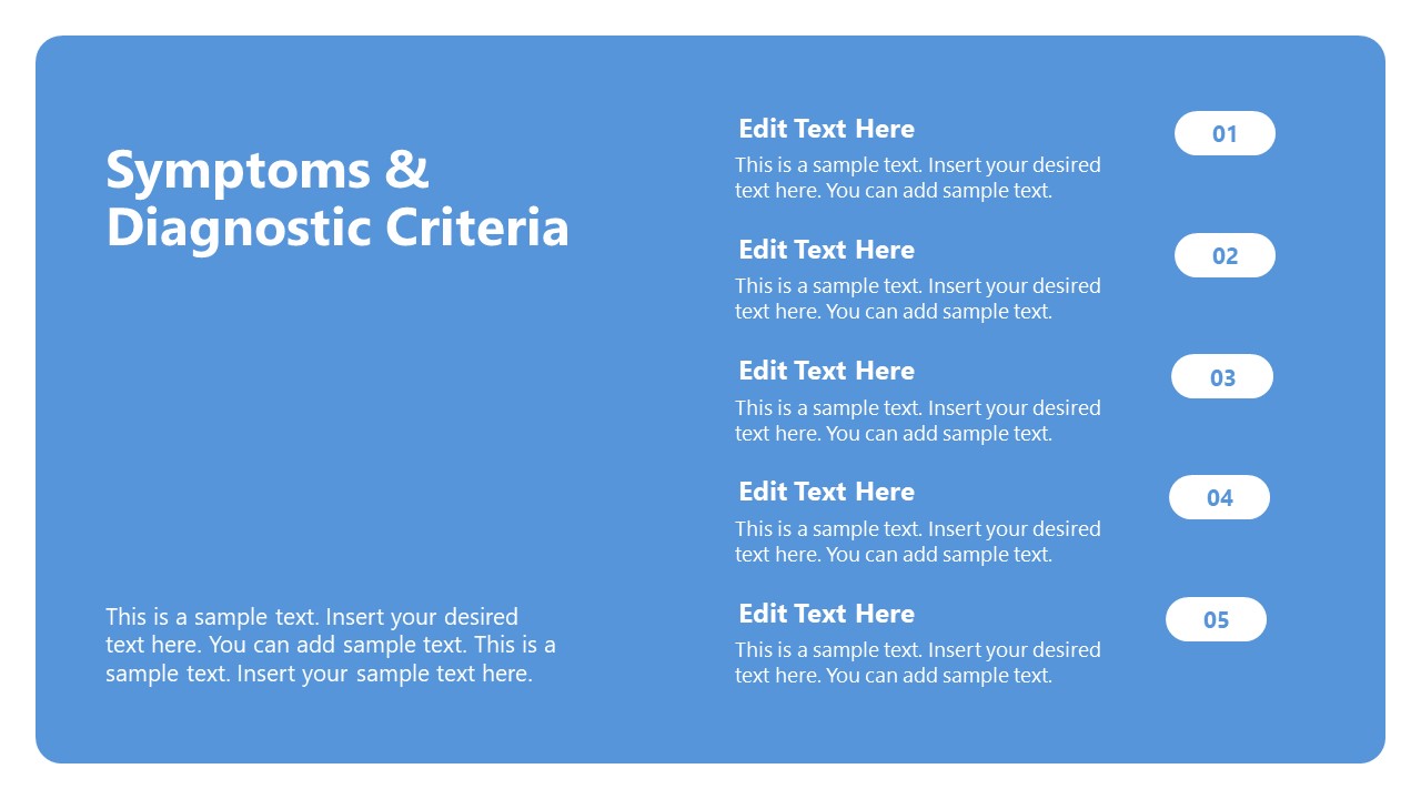 Editable Symptoms & Diagnostic Criteria Slide for ADHD Template ...