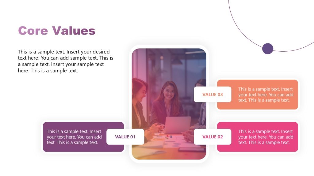 Core Business Values Slide - Professional Business Profile PPT Template ...