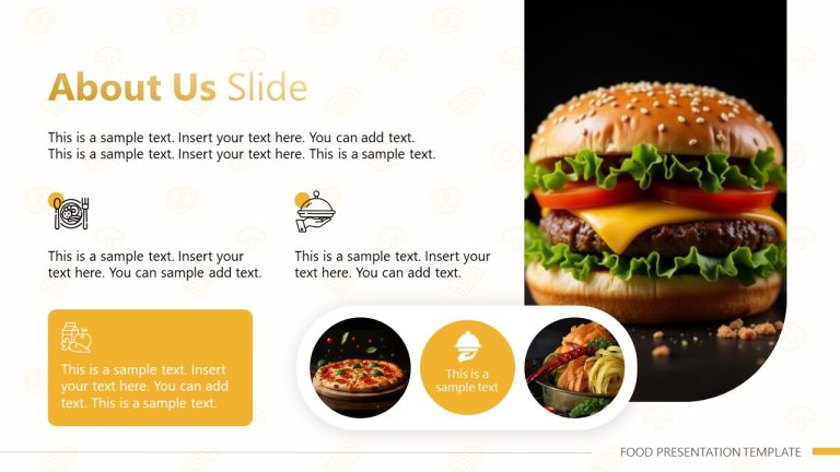 About Us Slide with Infographics - Food Presentation Template - SlideModel