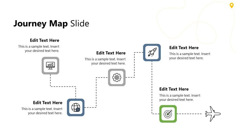 Journey Map Slide with Dotted Lines & Boxes - SlideModel