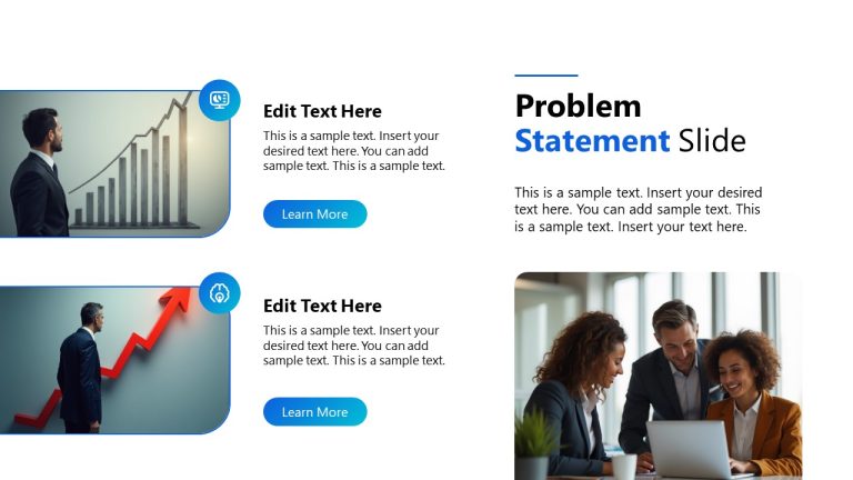 Problem Statement Slide with Images and Double Quotations - SlideModel