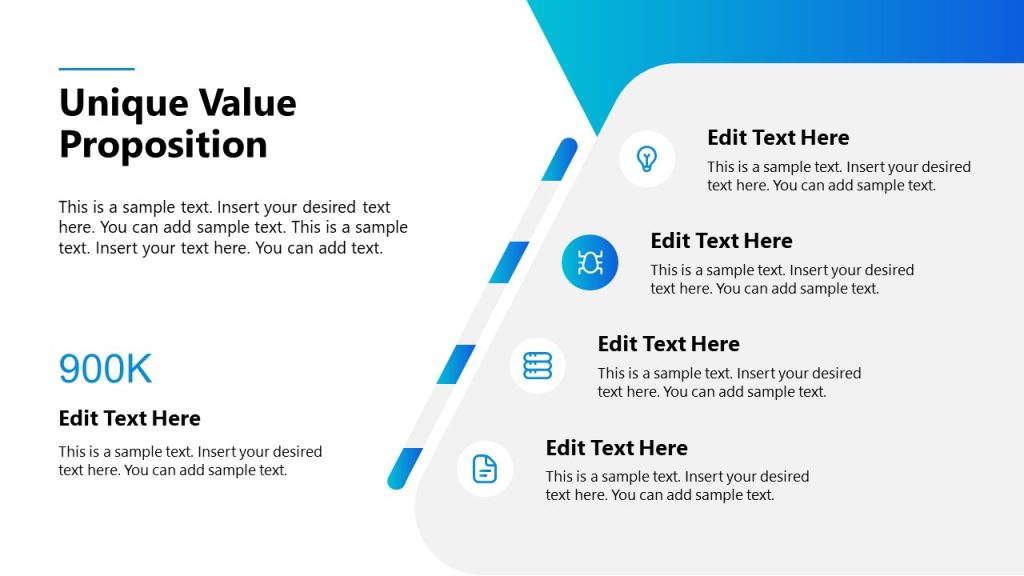 Unique Value Proposition Slide with Values - SlideModel