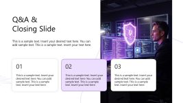 Q&A & Closing Slide - Cybersecurity Awareness Slide Template - SlideModel