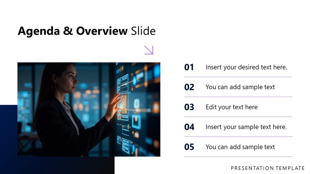 Agenda & Overview Slide - AI Digital Transformation Presentation ...