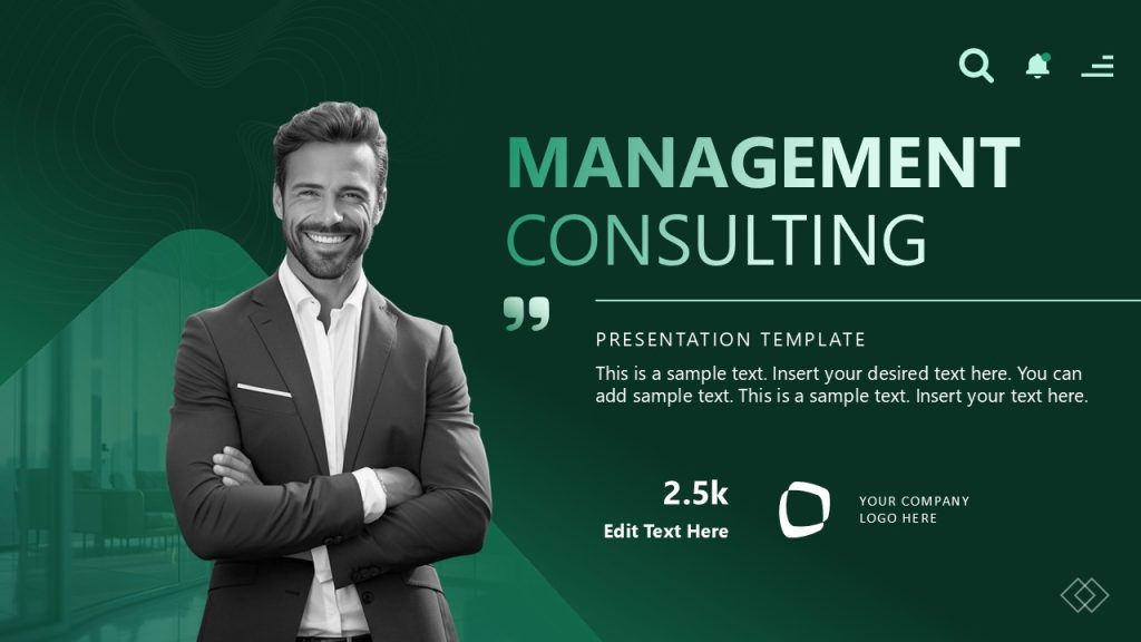 Professionals Cover Slide - Management Consulting PPT Template - SlideModel