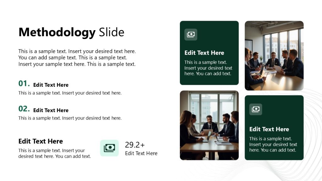 Methodology PowerPoint Slide with Text - Management Consulting Template ...