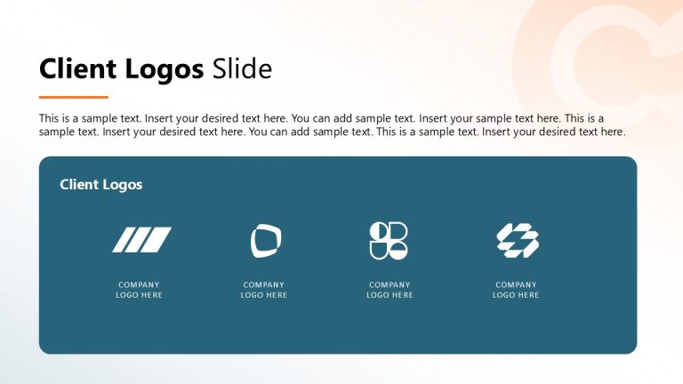Client Logos Slide - Digital Agency Portfolio Layout for Presentation ...