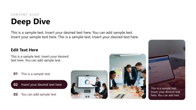 Deep Dive Visualization - Corporate Training Slide Template - SlideModel