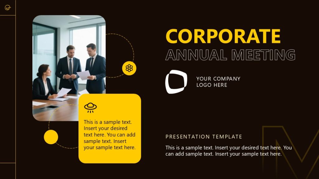 Cover Slide - Corporate Annual Meeting PPT Template - SlideModel