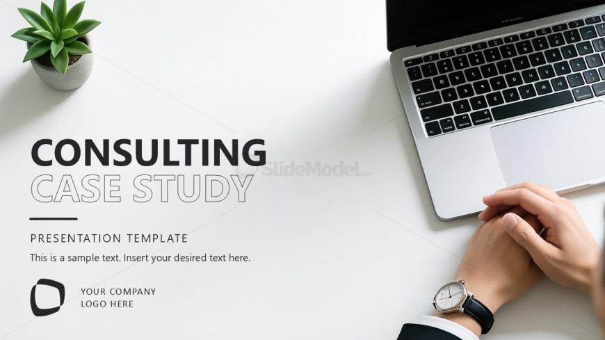 Consulting Case Study PPT Cover Slide - SlideModel