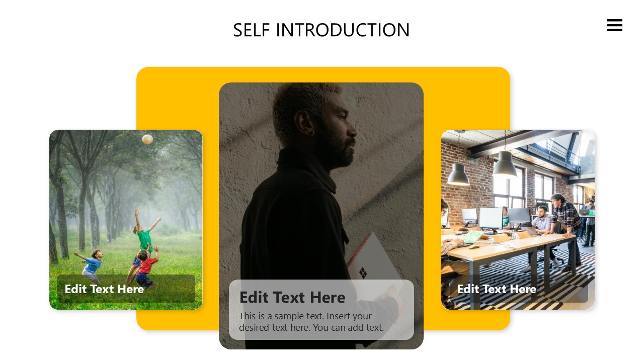 Customizable Self Introduction PPT Template Slide - SlideModel