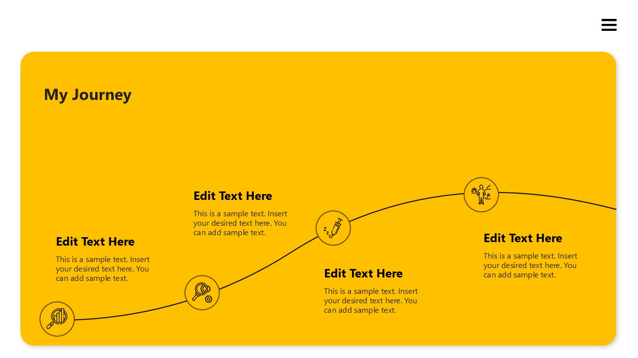 Customizable Self Introduction Template PPT Slide for Journey - SlideModel