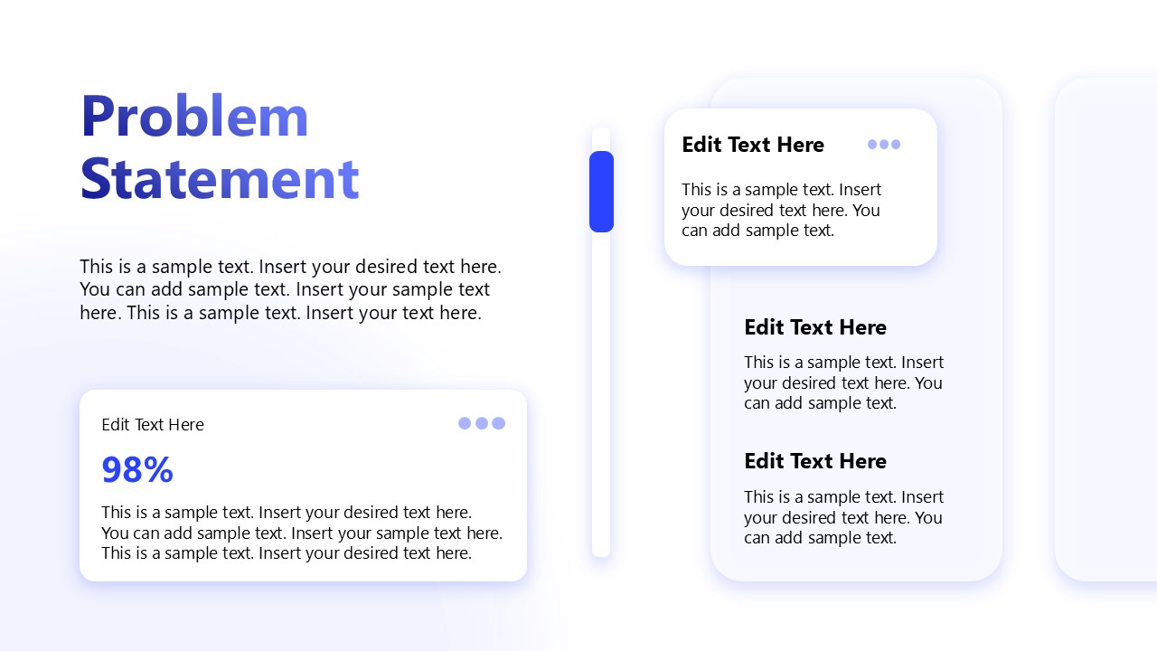 Problem Statement Slide - Light Blue Corporate PPT Template - SlideModel