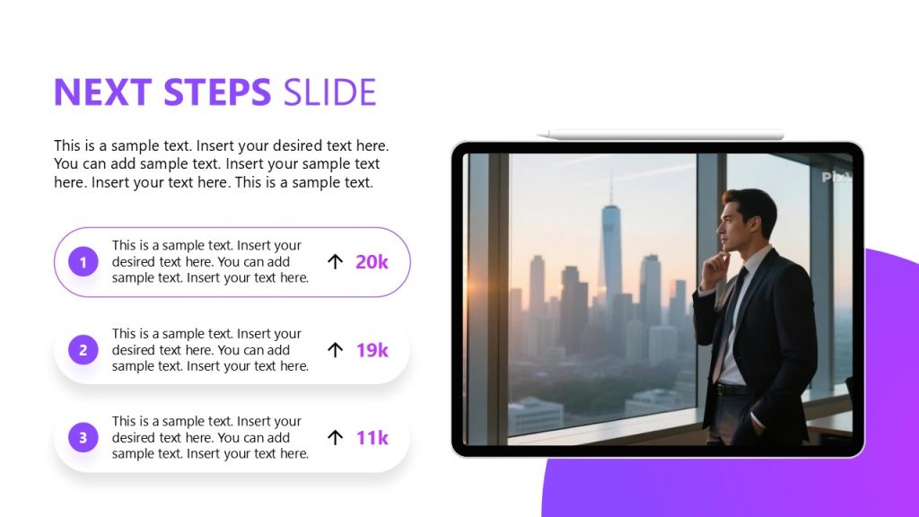Next Steps Discussion Slide - Professional Annual Report PPT Template ...