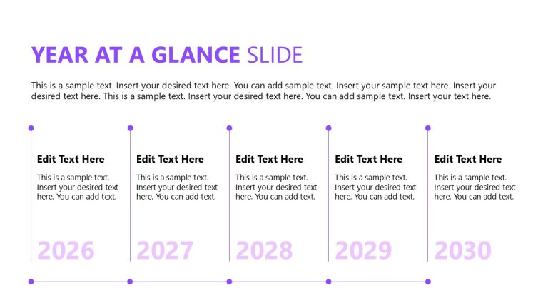 Year At a Glance Slide - Annual Report PPT Template - SlideModel