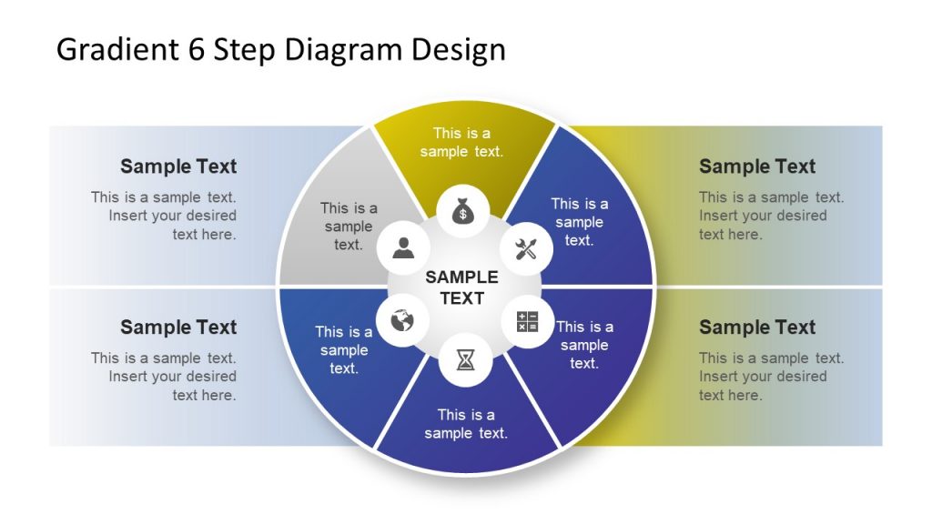 6 Step Gradient PowerPoint Diagram - SlideModel