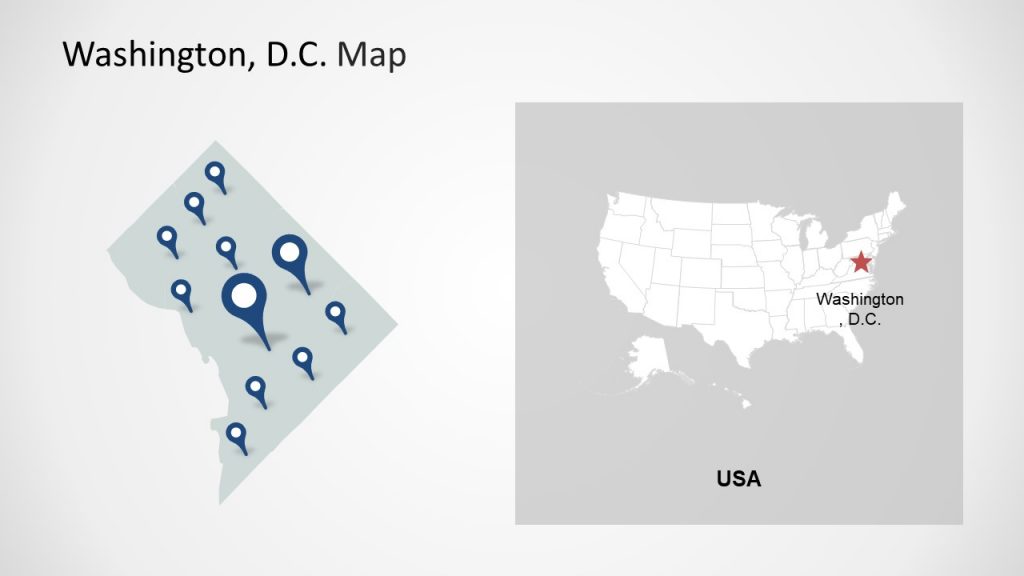 PowerPoint Map of Washington DC - SlideModel