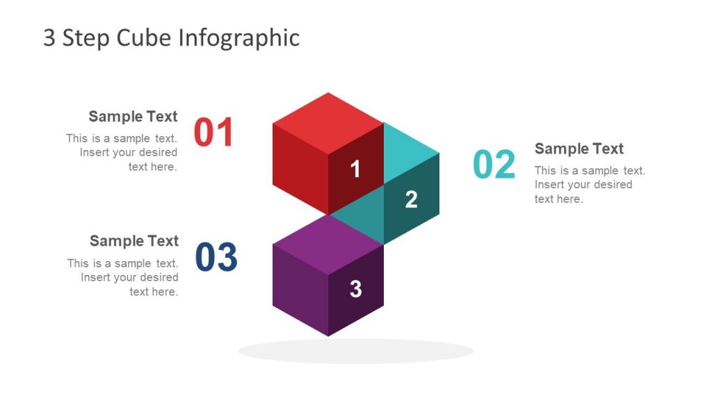 Template Diagram Innovative 3D Cubes - SlideModel