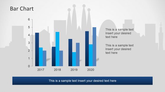 Barcelona Background Bar Chart Slide - SlideModel