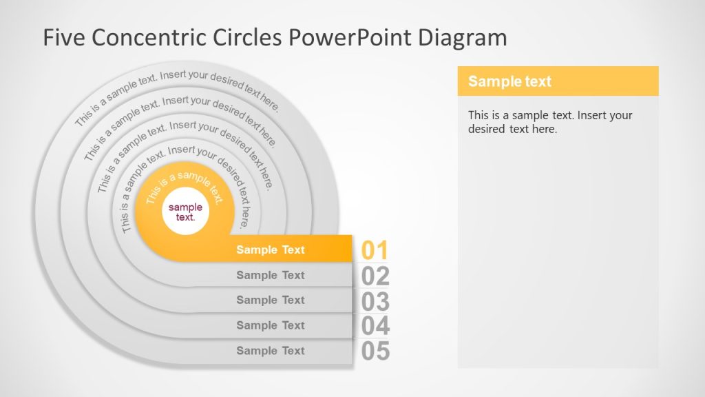 Five Concentric Circles PowerPoint Slide - SlideModel