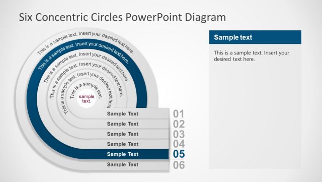 Six Concentric Circles Template for Presentation - SlideModel