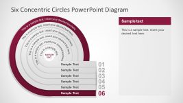 Six Concentric Circles Template Slide - SlideModel