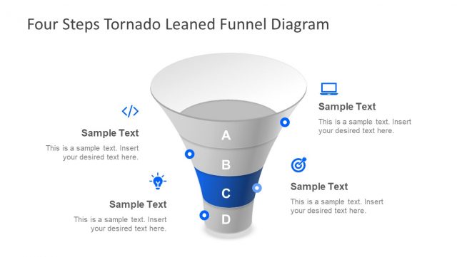 Template of 4 Step Marketing Funnel - SlideModel