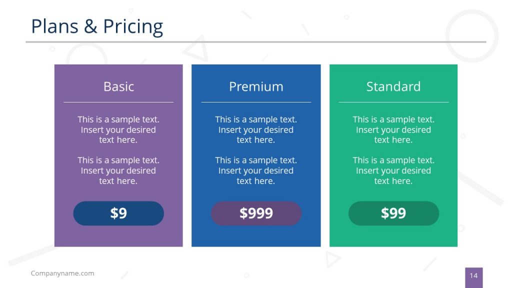 Pricing for Product or Service Slide Design - SlideModel