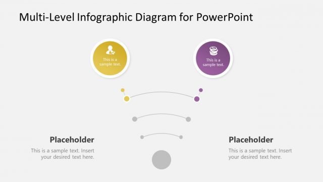 Multi Level 2 Process Infographic Slide - SlideModel