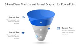 3 Level Diagram Funnel PPT - SlideModel