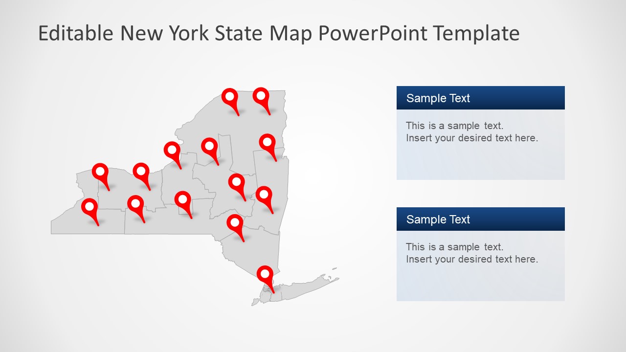 New York State PowerPoint Map Template - SlideModel