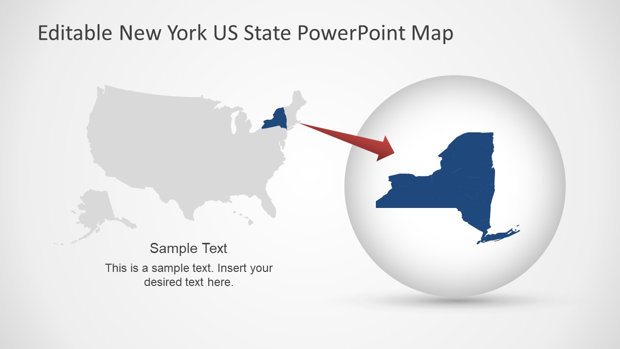 New York State PowerPoint Map Template - SlideModel