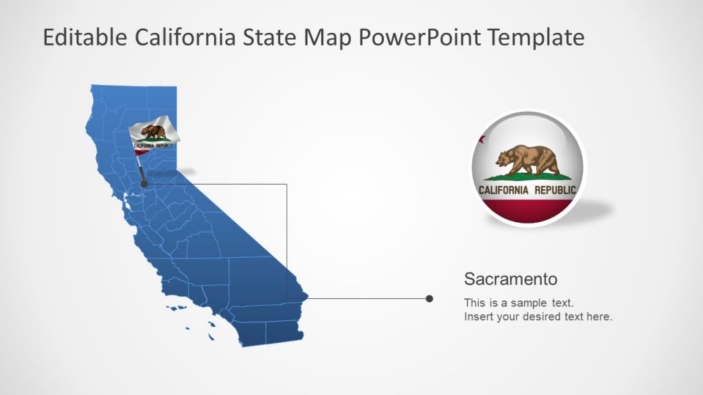 California State PowerPoint Map - SlideModel