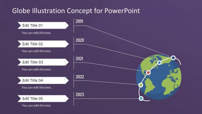 Globe Illustration Powerpoint Concept Design Slidemodel