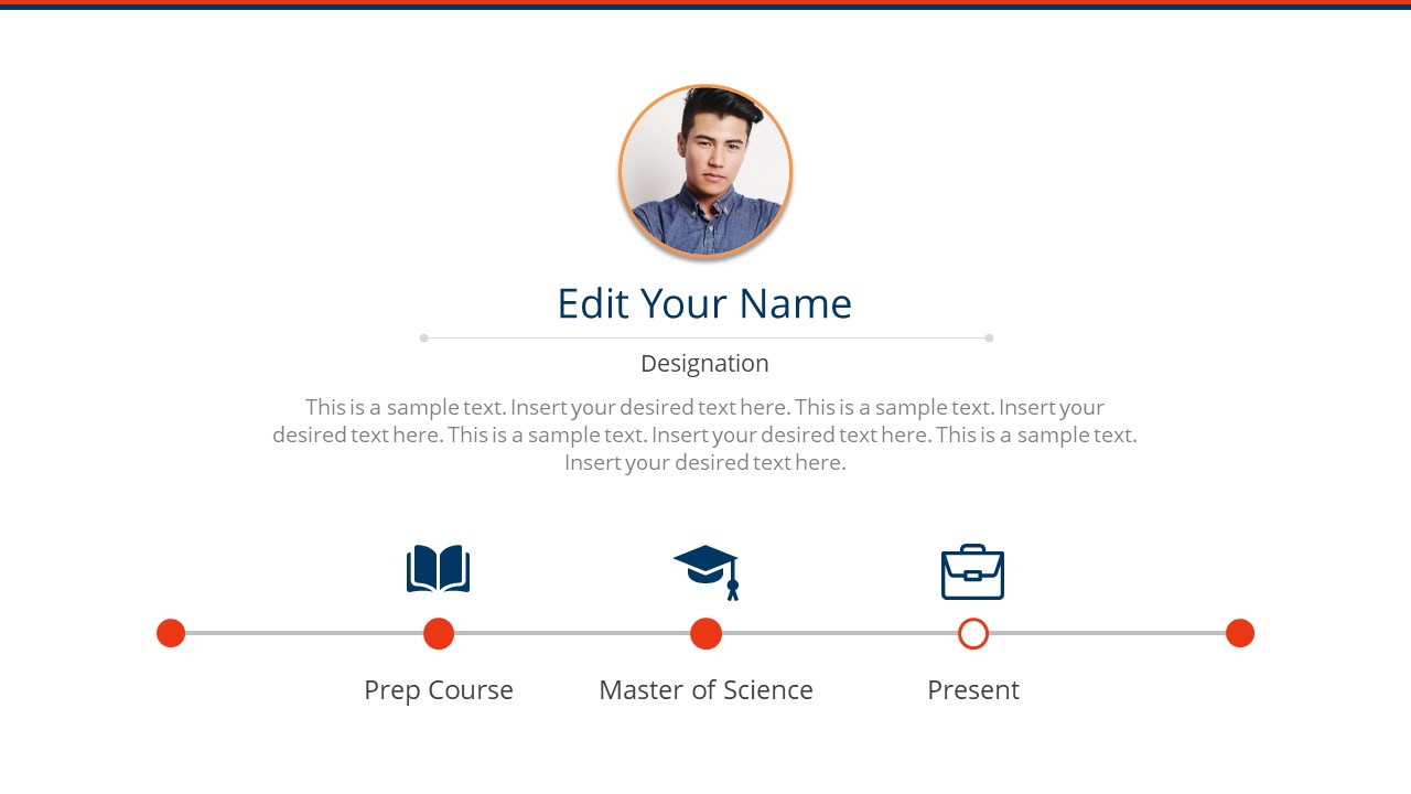Creative Resume Slide Template For PowerPoint SlideModel