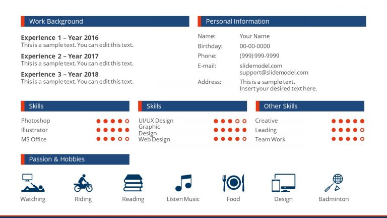 Creative Resume Layout in PowerPoint - SlideModel