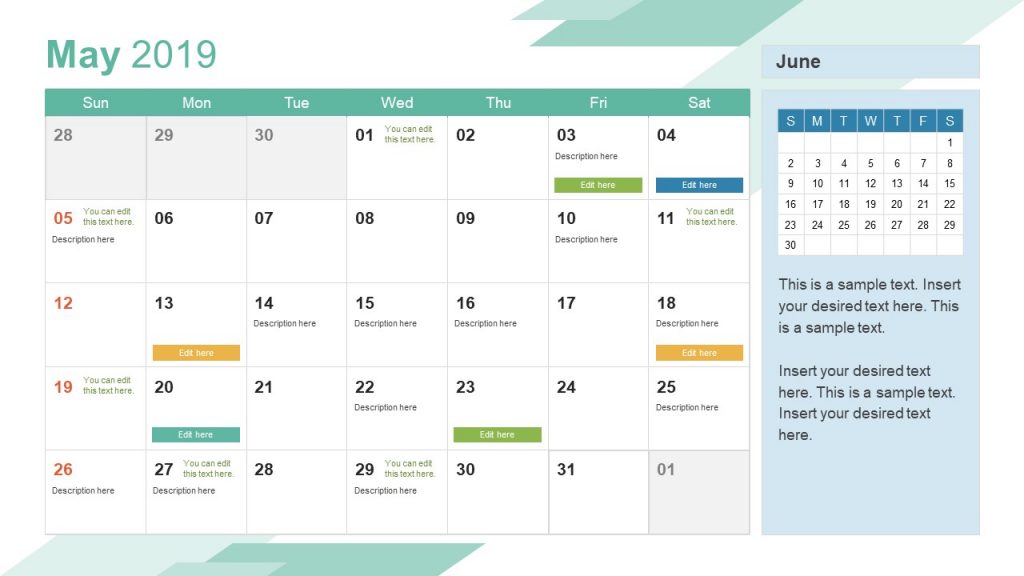 May PowerPoint Calendar 2019 - SlideModel