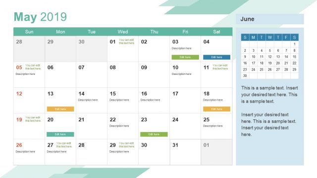 May PowerPoint Calendar 2019 - SlideModel