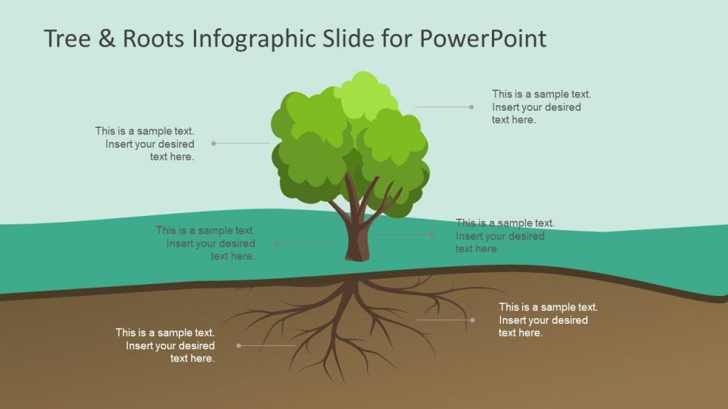 Tree and Roots PowerPoint Diagram - SlideModel